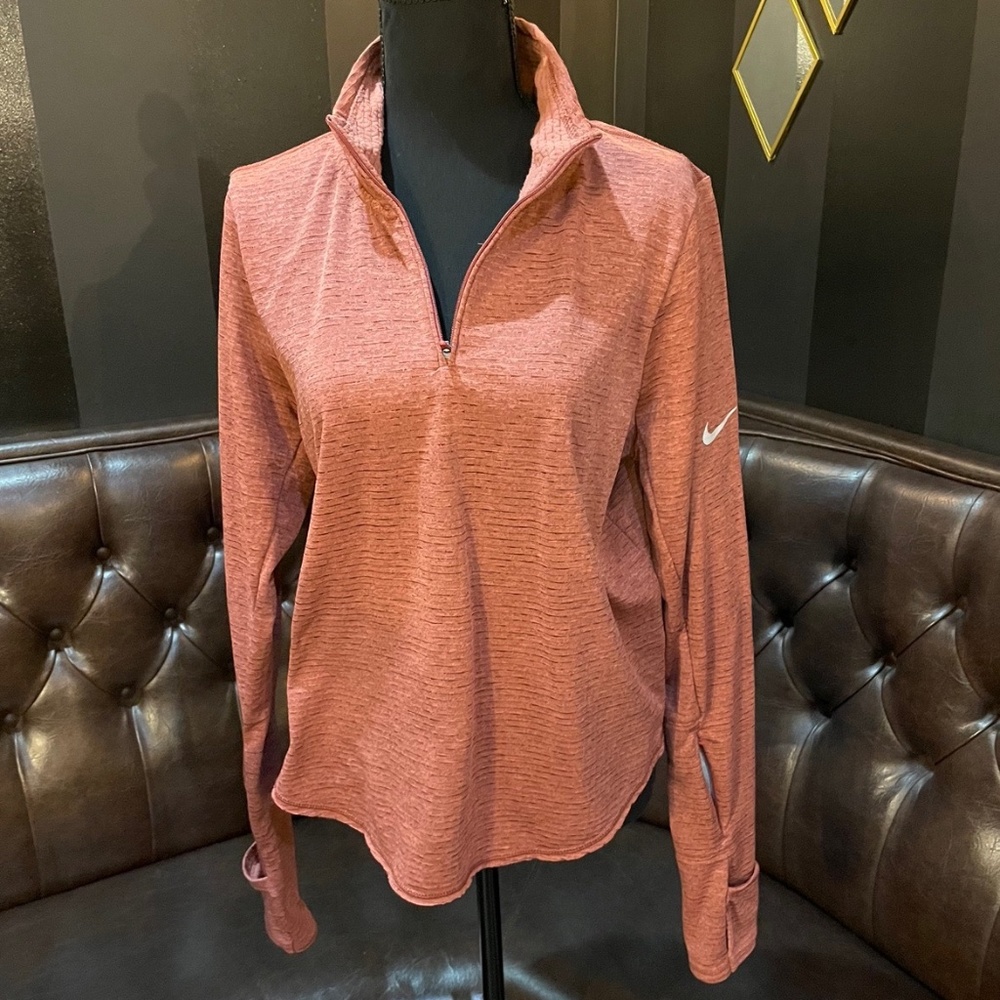 Nike Orange Quarter Zip Running Jacket - Gem